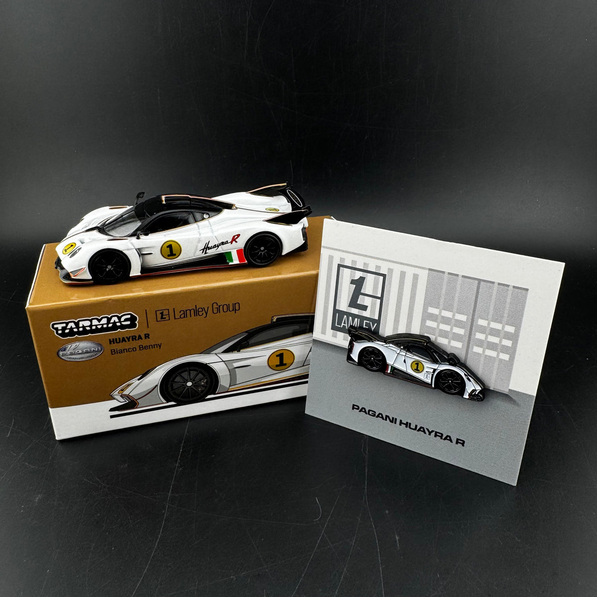 Lamley Special Edition Tarmac Works Pagani Huayra R & Leen Customs Pin ...